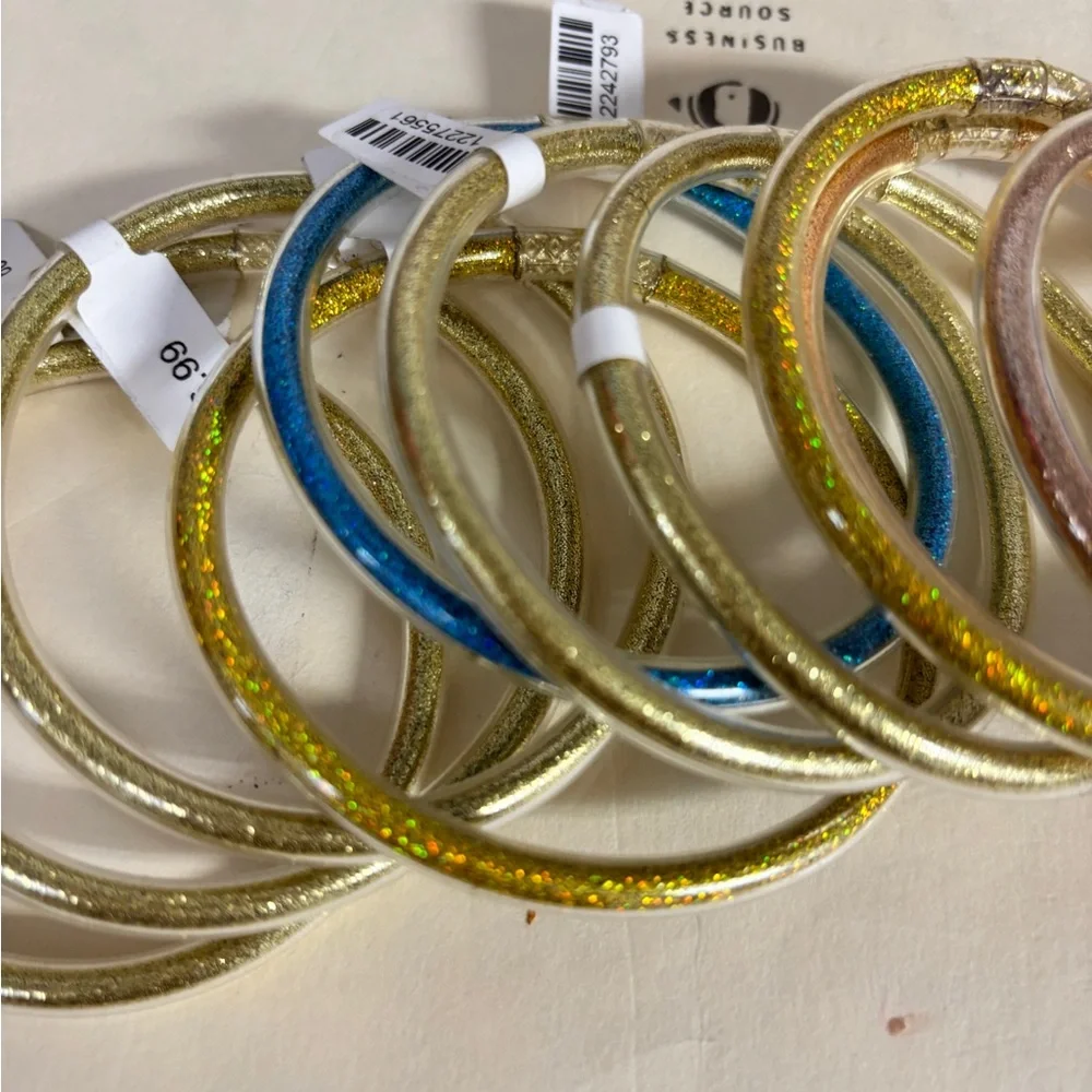 Jewelry | Set Of 1 Glitter Tube Bracelets | Poshmark